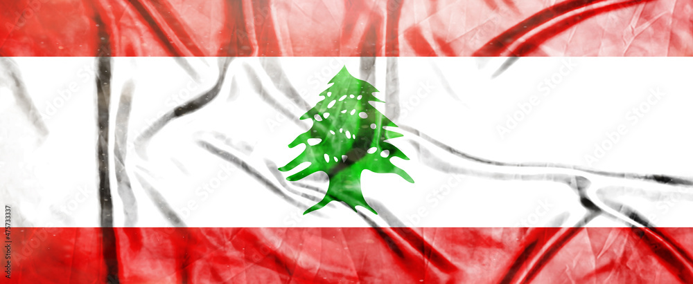 Lebanon flag, Realistic waving fabric flag, Flag Background texture, 3d ...