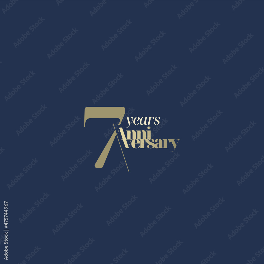 7 years anniversary logotype with modern minimalism style. Vector ...