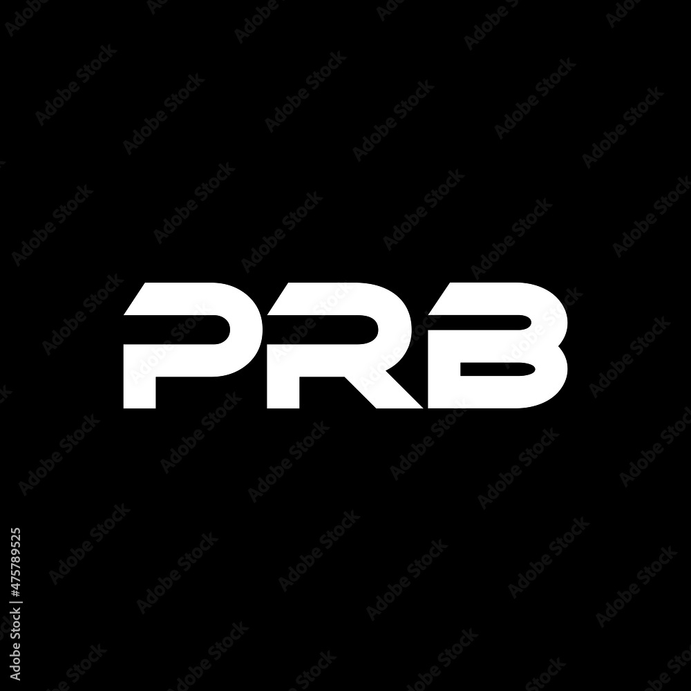 PRB letter logo design with black background in illustrator, vector ...