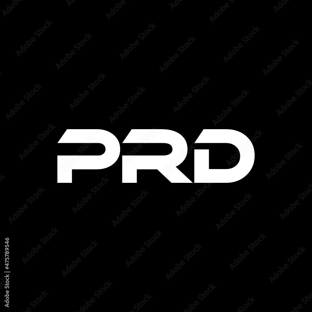 PRD letter logo design with black background in illustrator, vector ...