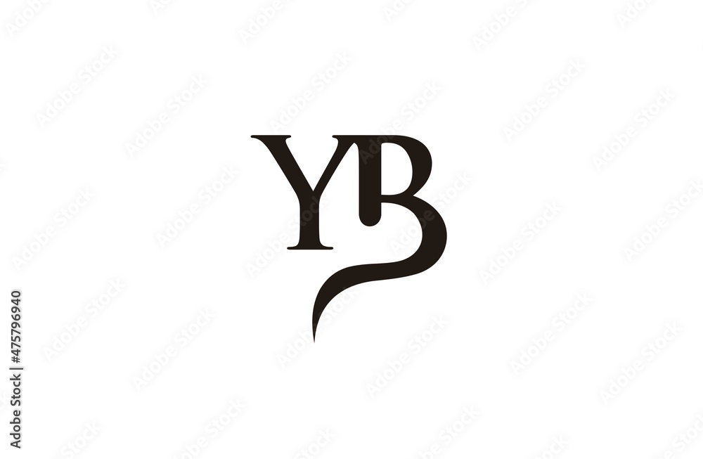 initial YB logo design vector Stock Vector | Adobe Stock