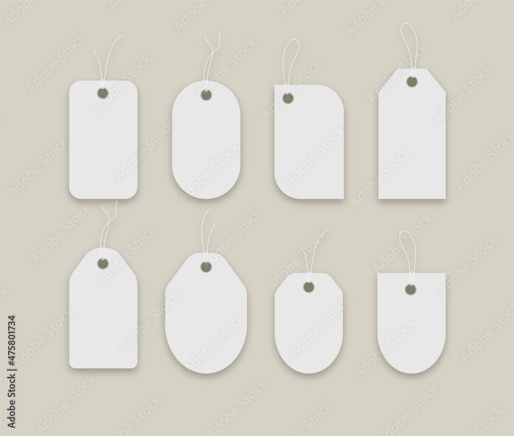 Blank labels template, Mockup tag, Paper sticker, template blank tag ...