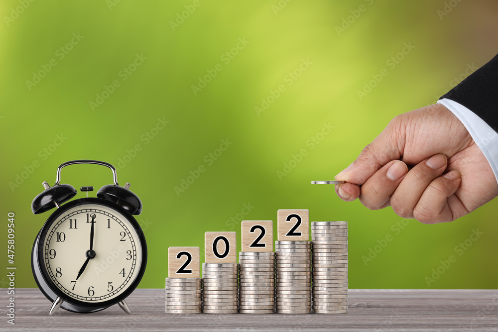 Business investment and saving growth for advertising concept ...