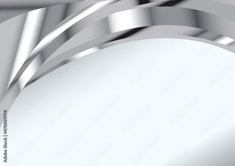 Grey Blank Wave Visiting Card Background Stock Vector | Adobe Stock