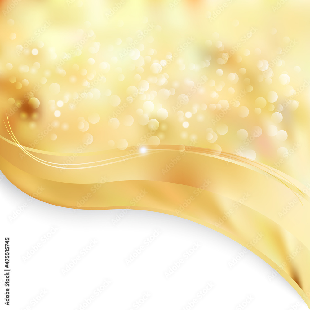 Abstract Light Orange Wave Border Presentation Background Illustrator ...