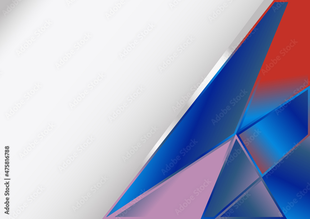 Red and Blue Blank Visiting Card Design Background Graphic Stock Vector ...