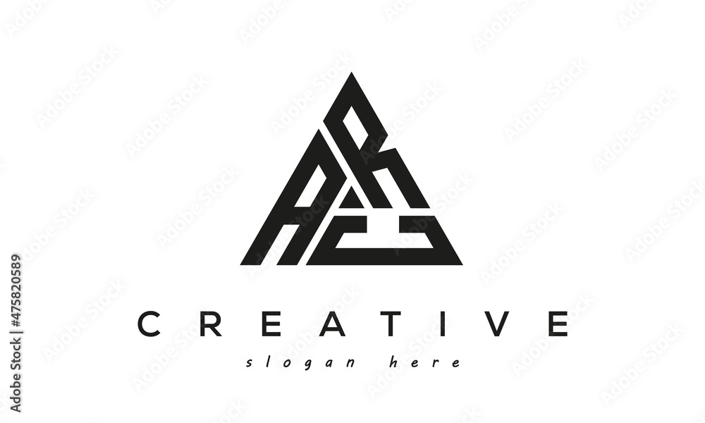 ARC Initials Triangle Logo Vector Letters Stock Vector | Adobe Stock