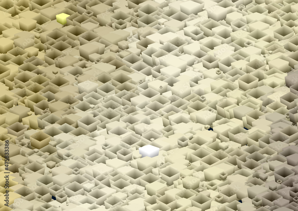 Abstract Light Color 3D Square Cube Background Stock Illustration ...