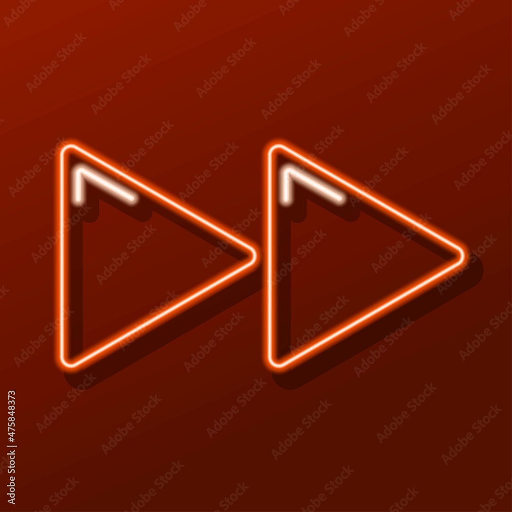 fast forward neon sign, modern glowing banner design, colorful modern ...