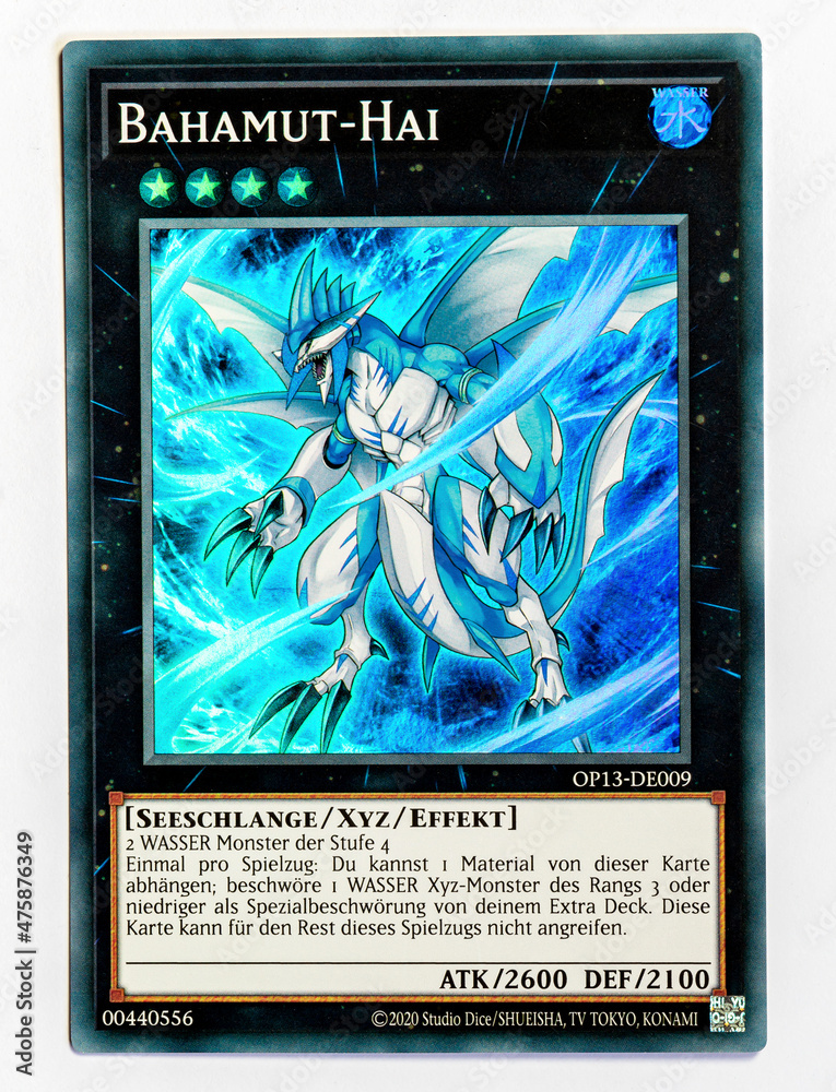 Hamburg, Germany - 12192021: picture of the german Yu Gi Oh water card ...