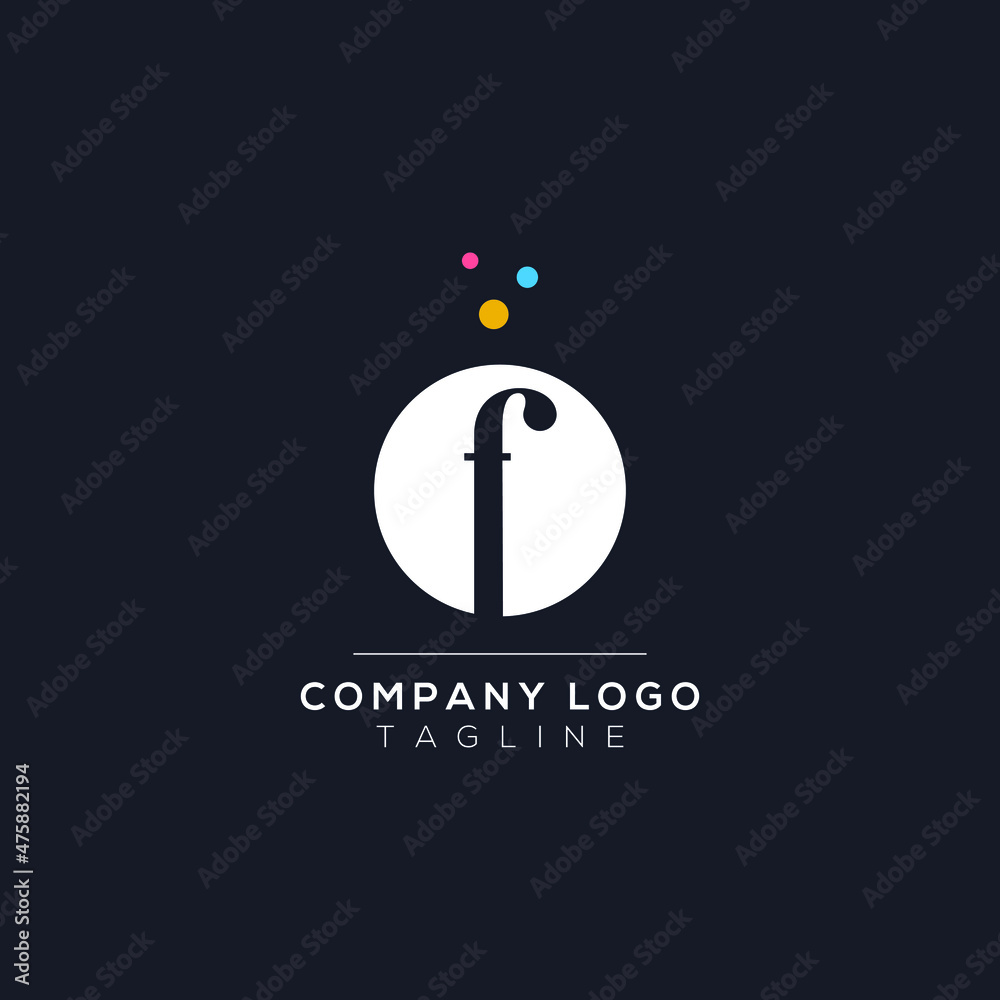 Dots Letter F Logo. F Letter Design Vector with Dots. Vector Lettering ...