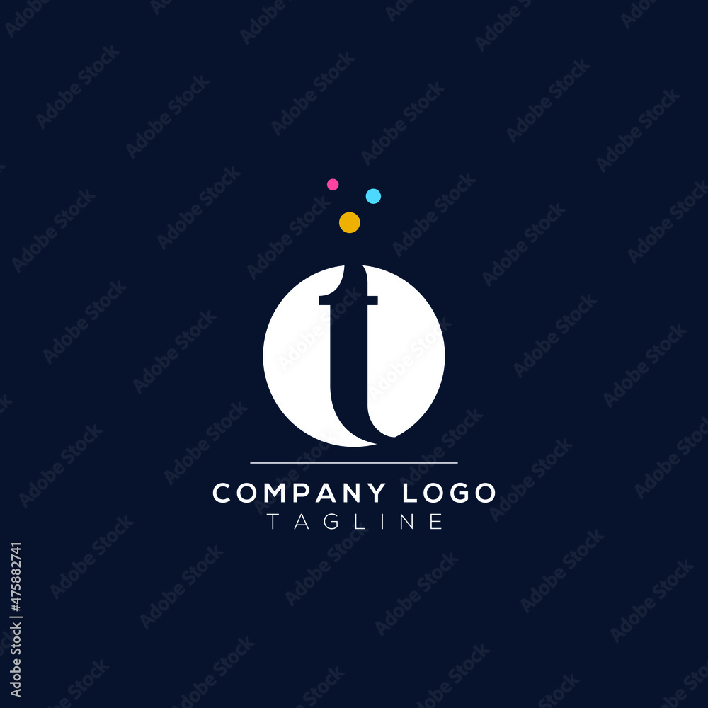 Dots Letter T Logo. T Letter Design Vector with Dots. Vector Lettering ...