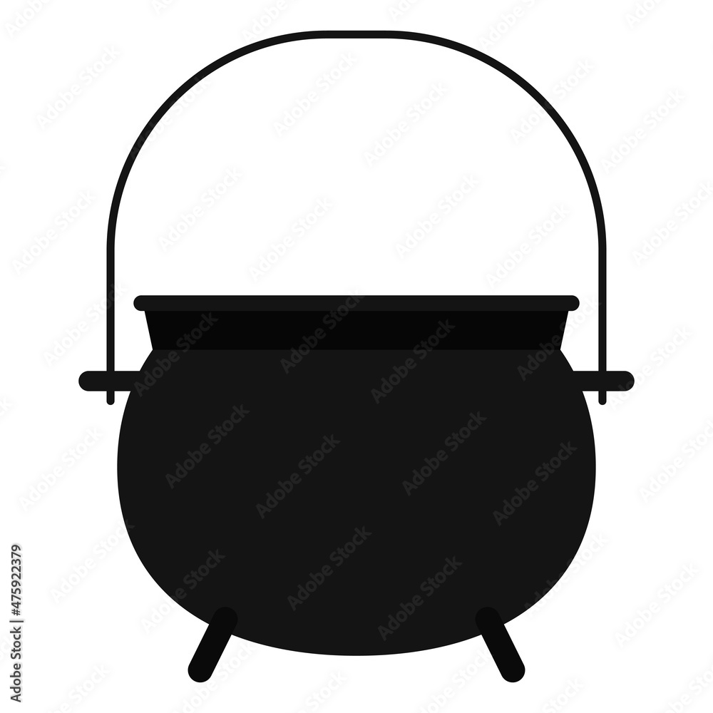 pot cauldron flat clipart vector illustration Stock Vector | Adobe Stock