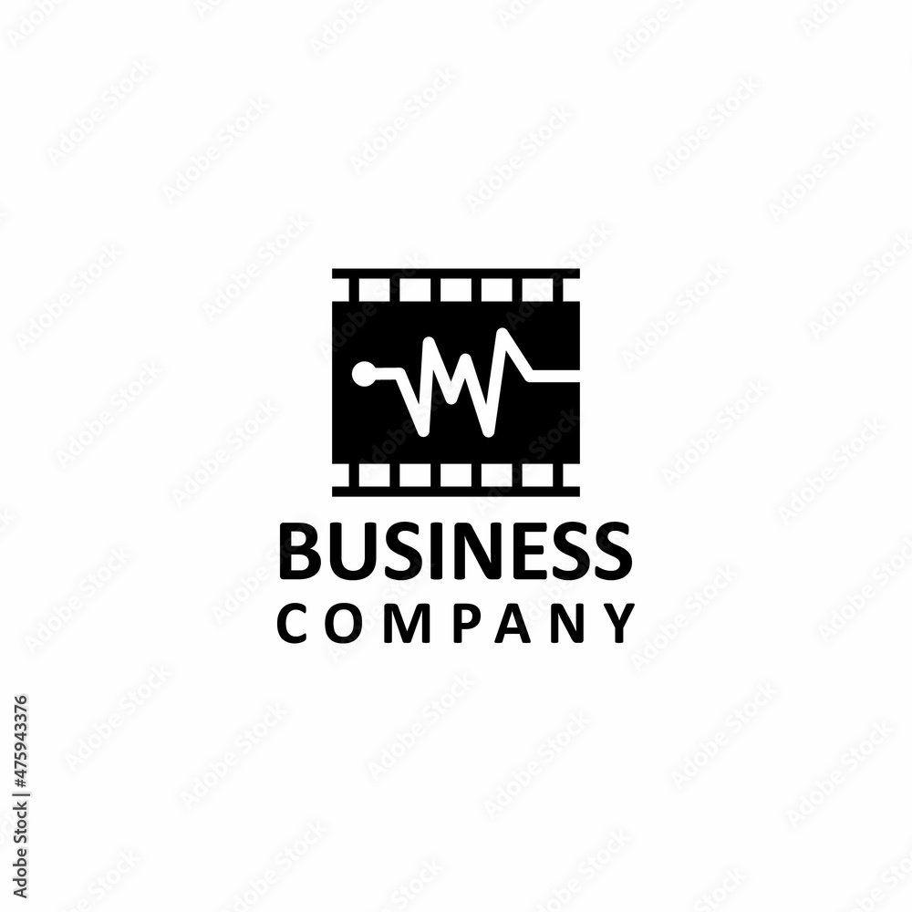 health movie logo design vector, media and medical logo concept ...