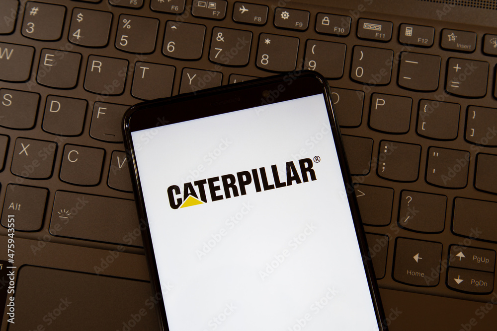Toronto, On, Canada - December 19, 2021: Caterpillar logo on smartphone ...