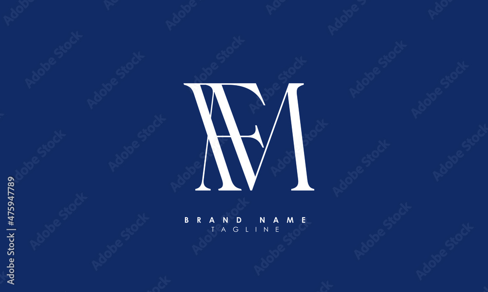 Alphabet letters Initials Monogram logo FM, MF, F and M Stock Vector ...