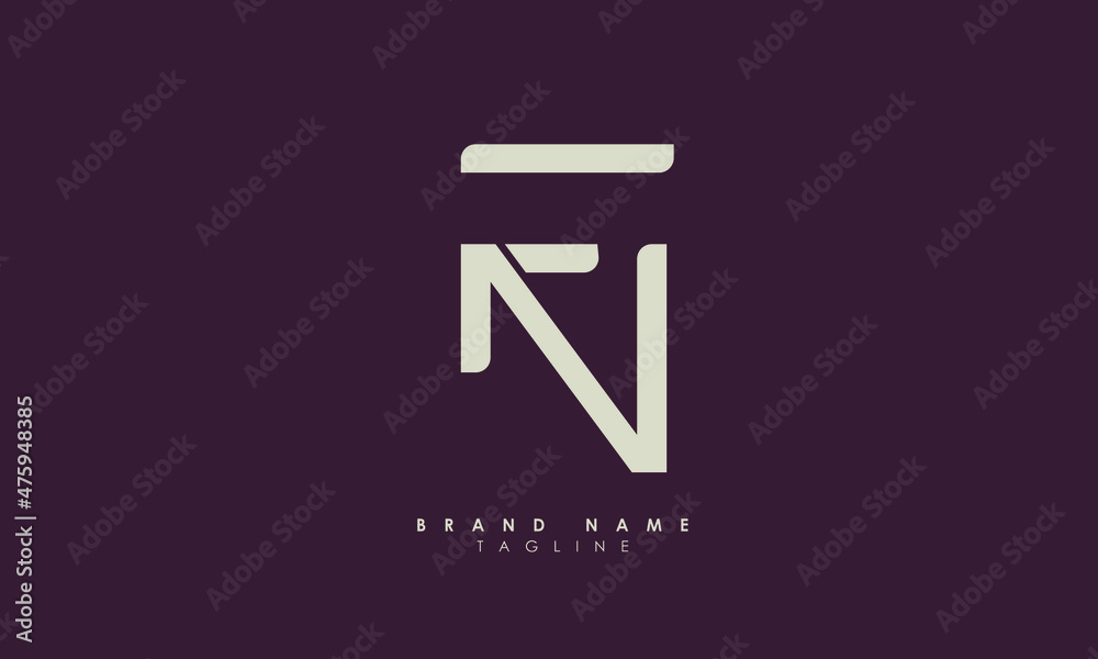 Alphabet letters Initials Monogram logo FN, NF, F and N Stock Vector ...