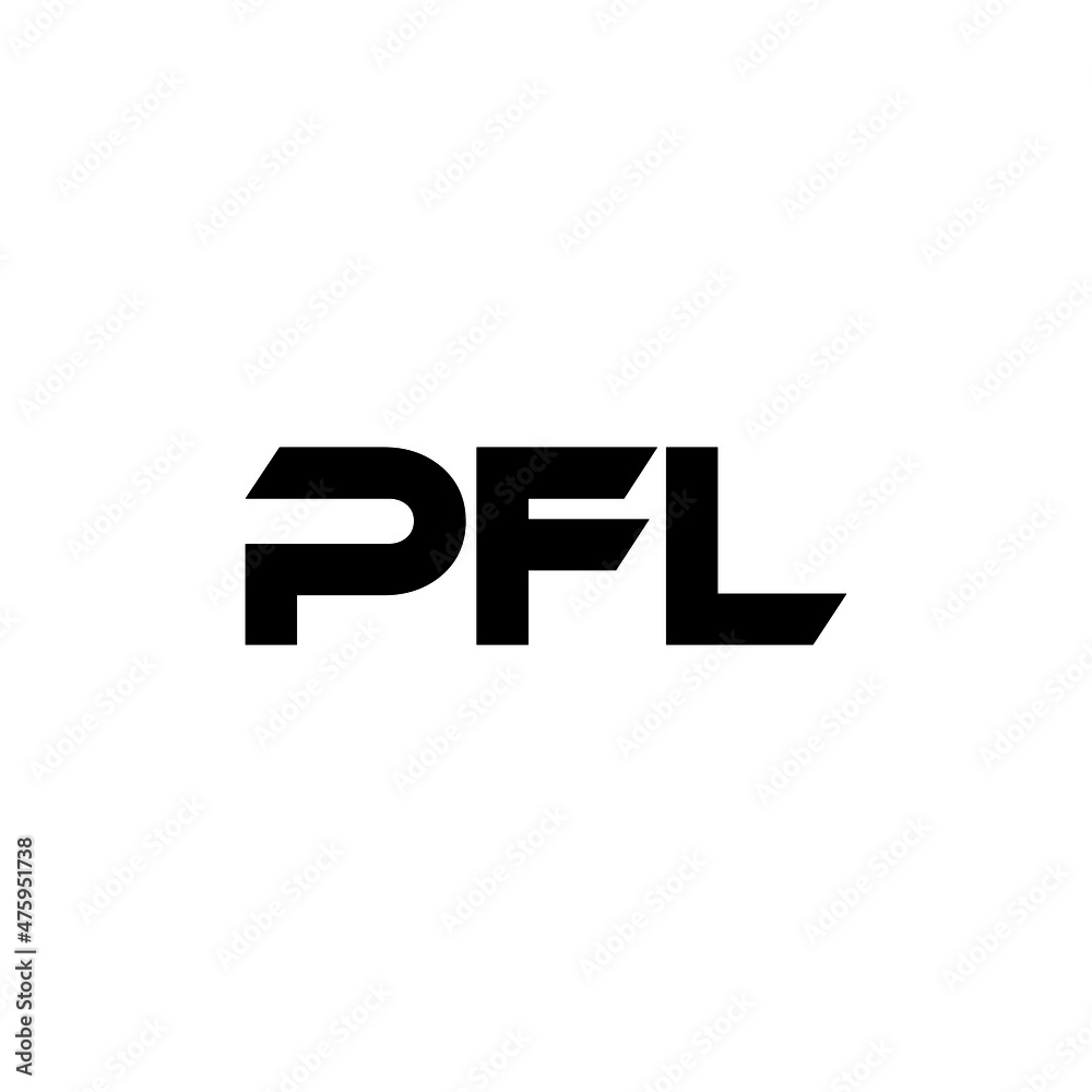 PFL letter logo design with white background in illustrator, vector ...