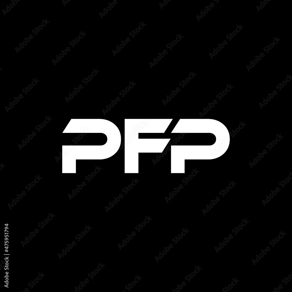 PFP letter logo design with black background in illustrator, vector ...