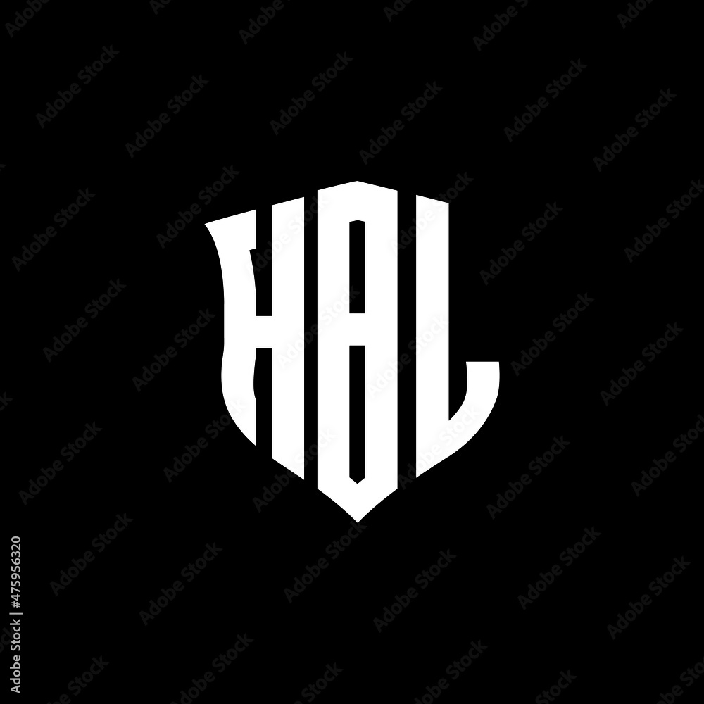HBL letter logo design with black background in illustrator, vector ...