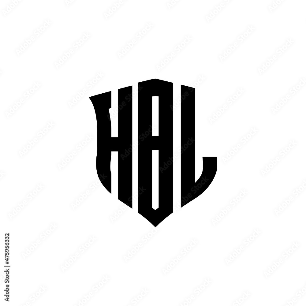 HBL letter logo design with white background in illustrator, vector ...