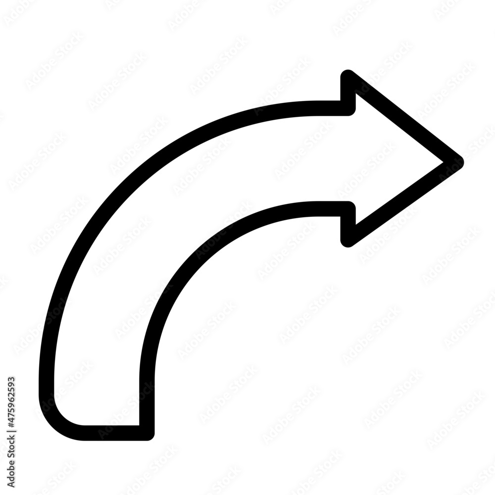 right outline icon Stock Vector | Adobe Stock