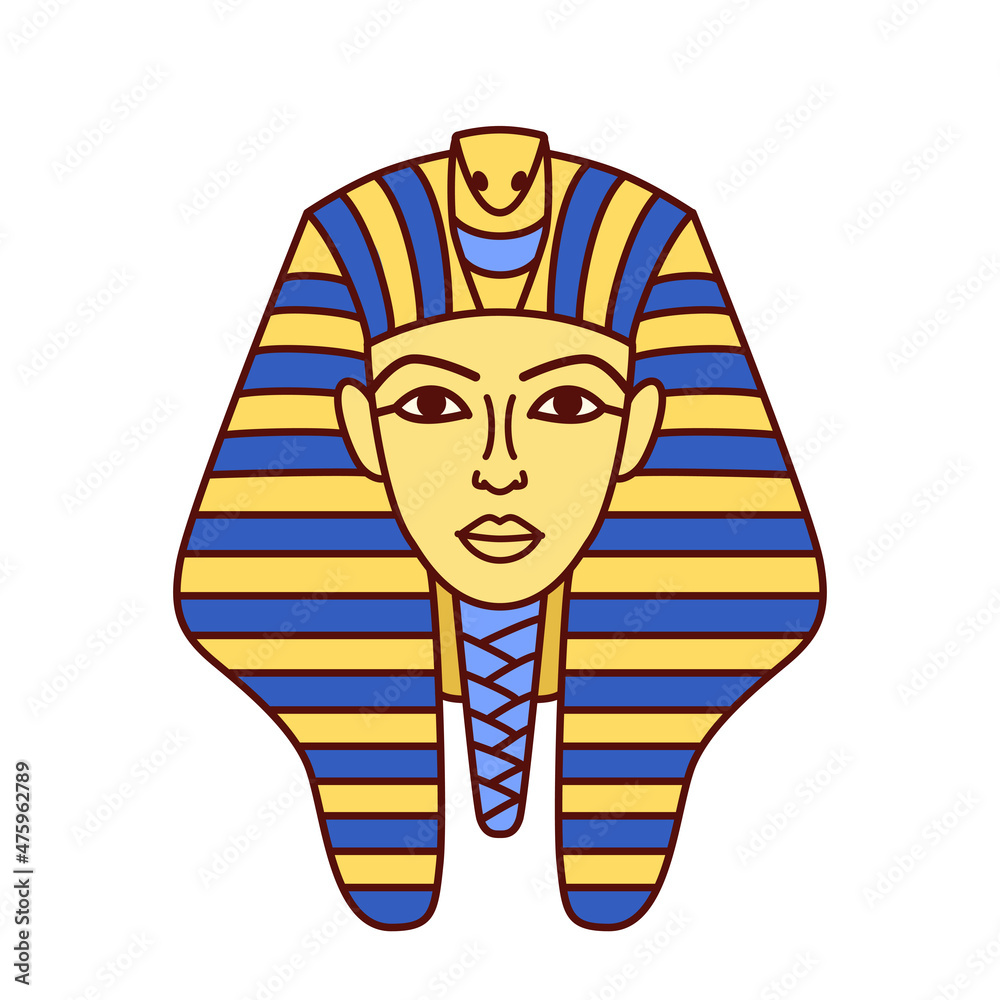 Vector pharaohs mask of Tutankhamun, illustration of egyptian golden ... Vector pharaohs mask of Tutankhamun, illustration of egyptian golden ...