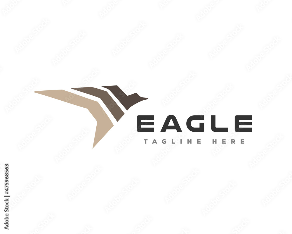 abstract eagle fly logo icon symbol template illustration Stock Vector ...