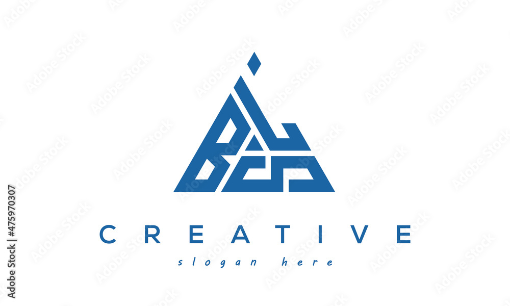 BLS Initials Triangle Logo Vector Letters Stock Vector | Adobe Stock