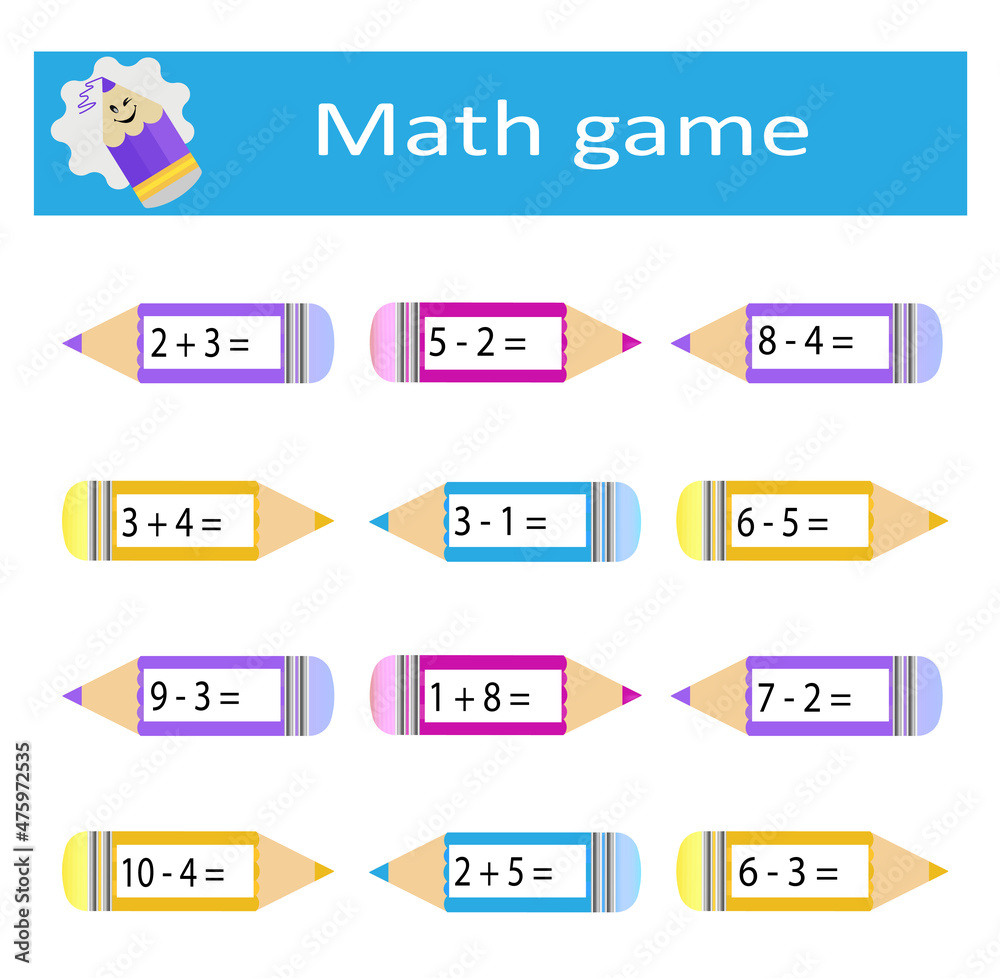 Math activity for preschool children. Developing numeracy skills ...
