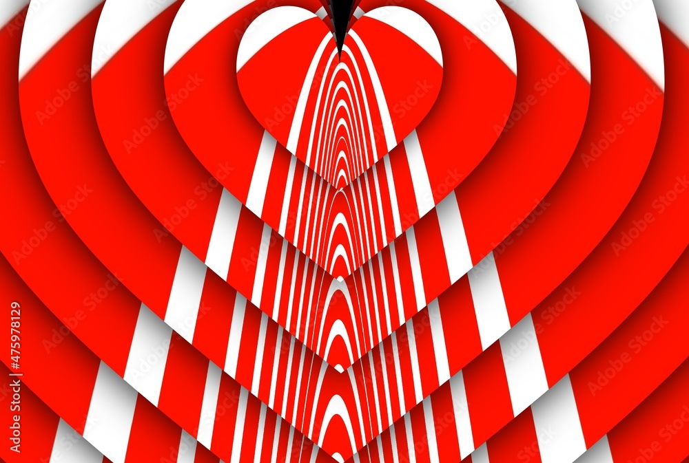 concentric patterns and puzzle design from vivid red and white ...