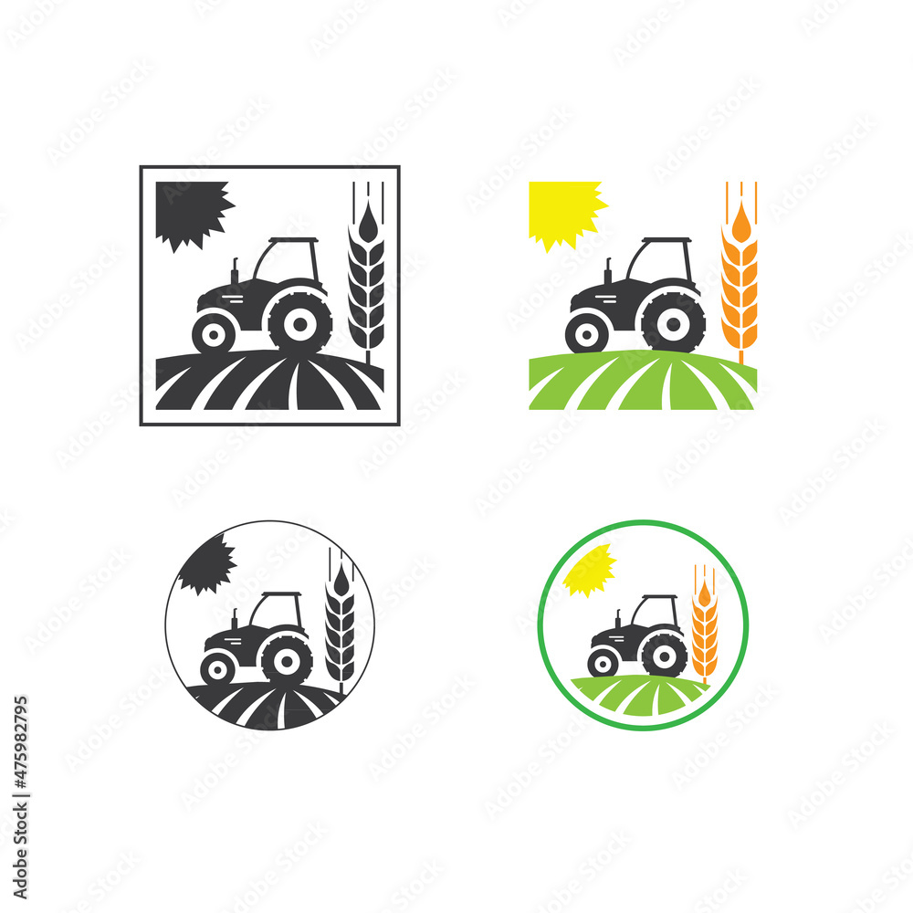 Agro company icons design. Sign or Symbol, logo design for agriculture ...