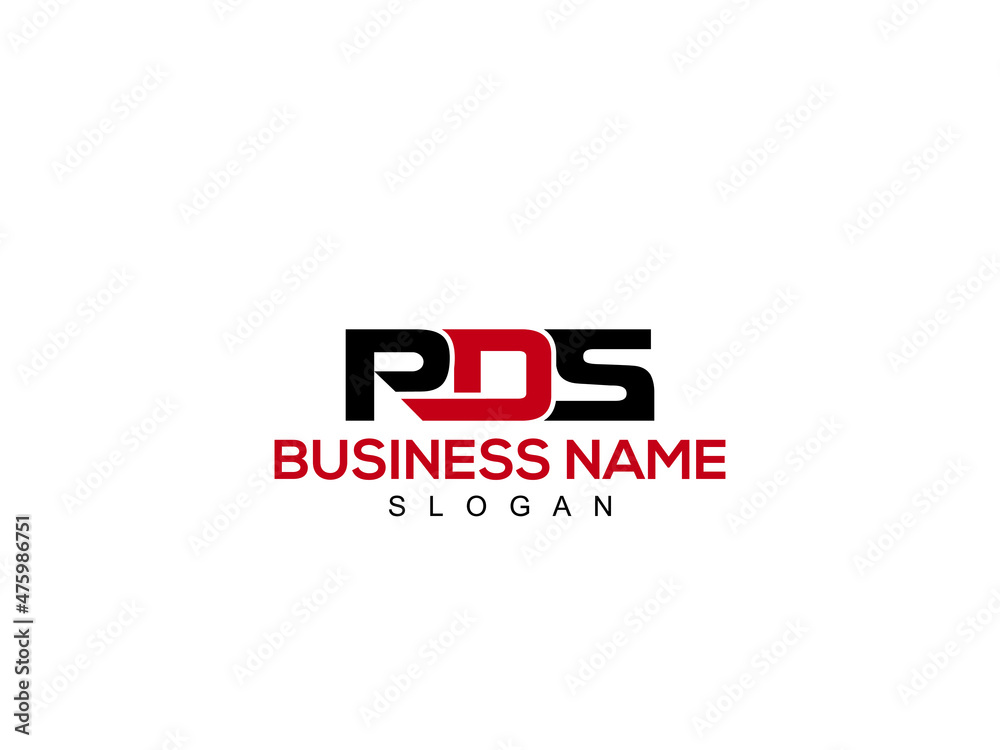 Classic PDS letter, PD logo logotype icon concept with creative font ...