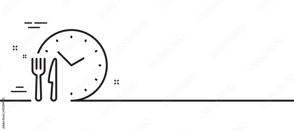 Food time line icon. Meal order clock sign. Restaurant opening hours ...