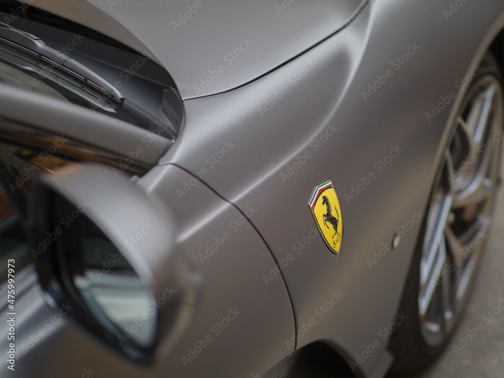Logo on side of Ferrari 812 Superfast Versione Speciale.Milan - Italy ...