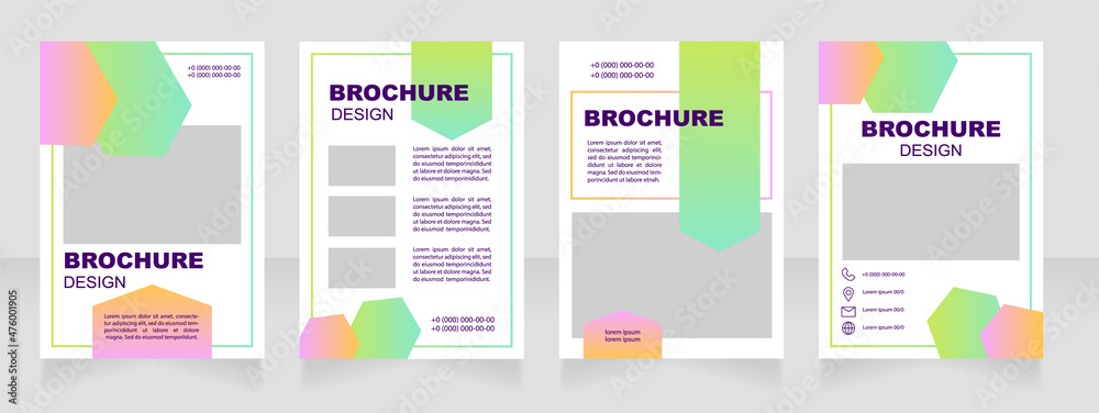 Clinical service blank brochure layout design. Vertical poster template ...