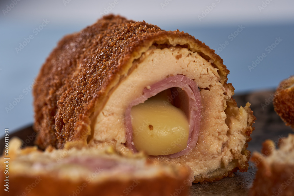 Cordon bleu in closeup Stock Photo | Adobe Stock