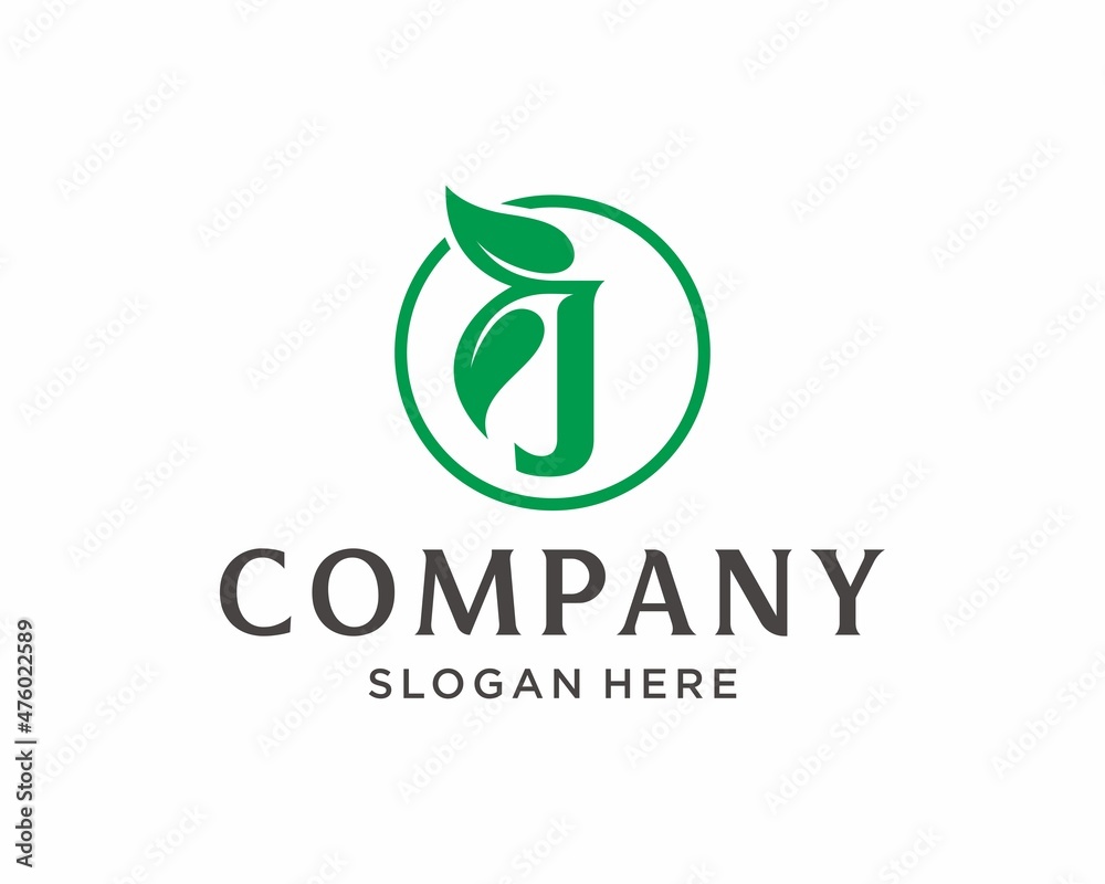 Letter J nature logo Stock Vector | Adobe Stock