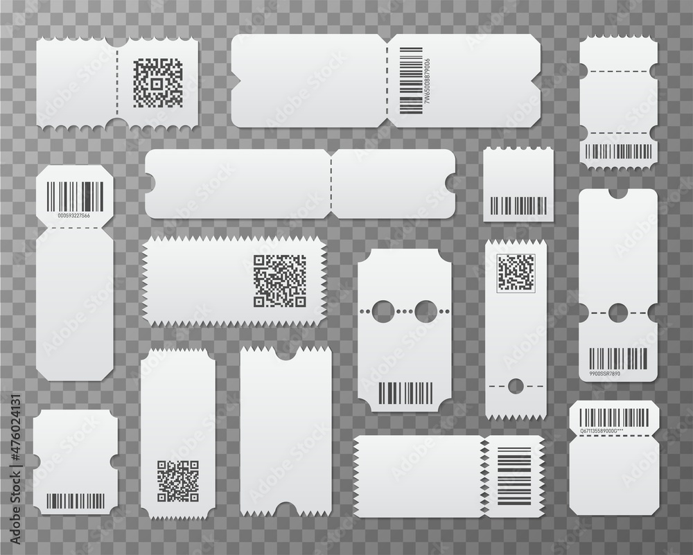 Vetor de Blank ticket template. Event tickets, airplane boarding pass ...