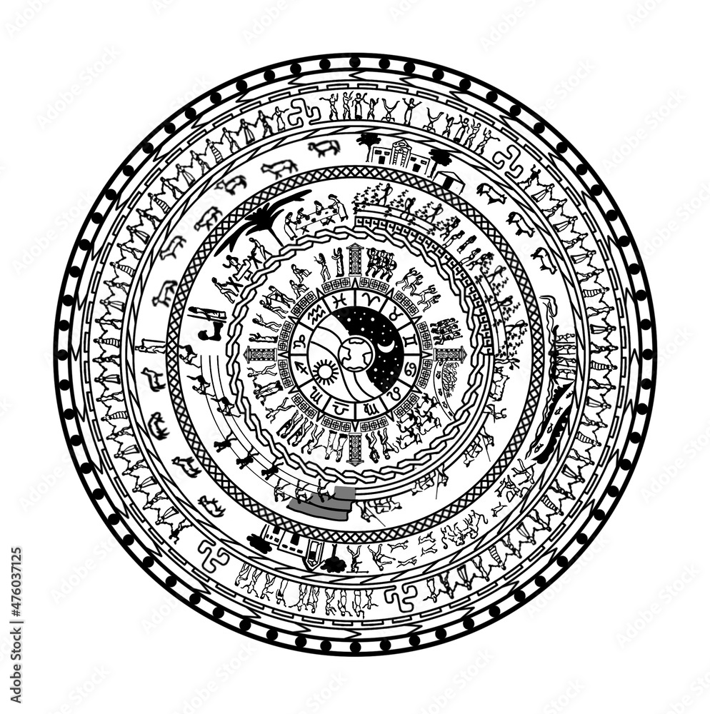 Shield of Achilles Stock Illustration | Adobe Stock