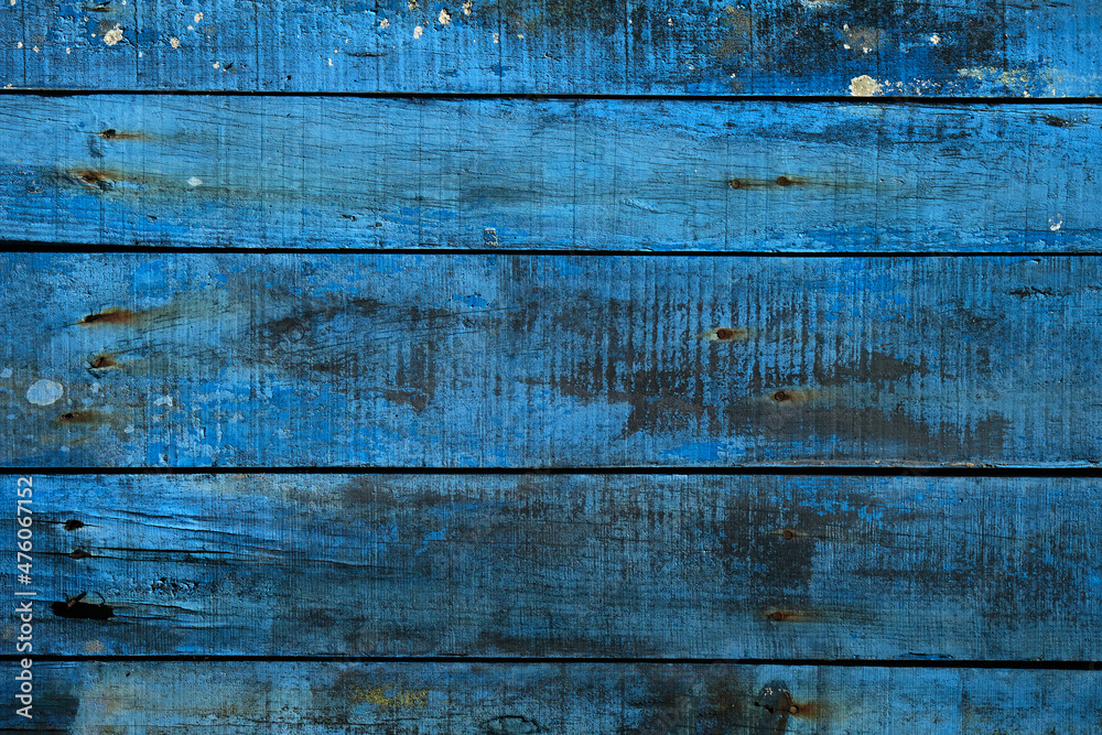 Blue Distressed Wood Background