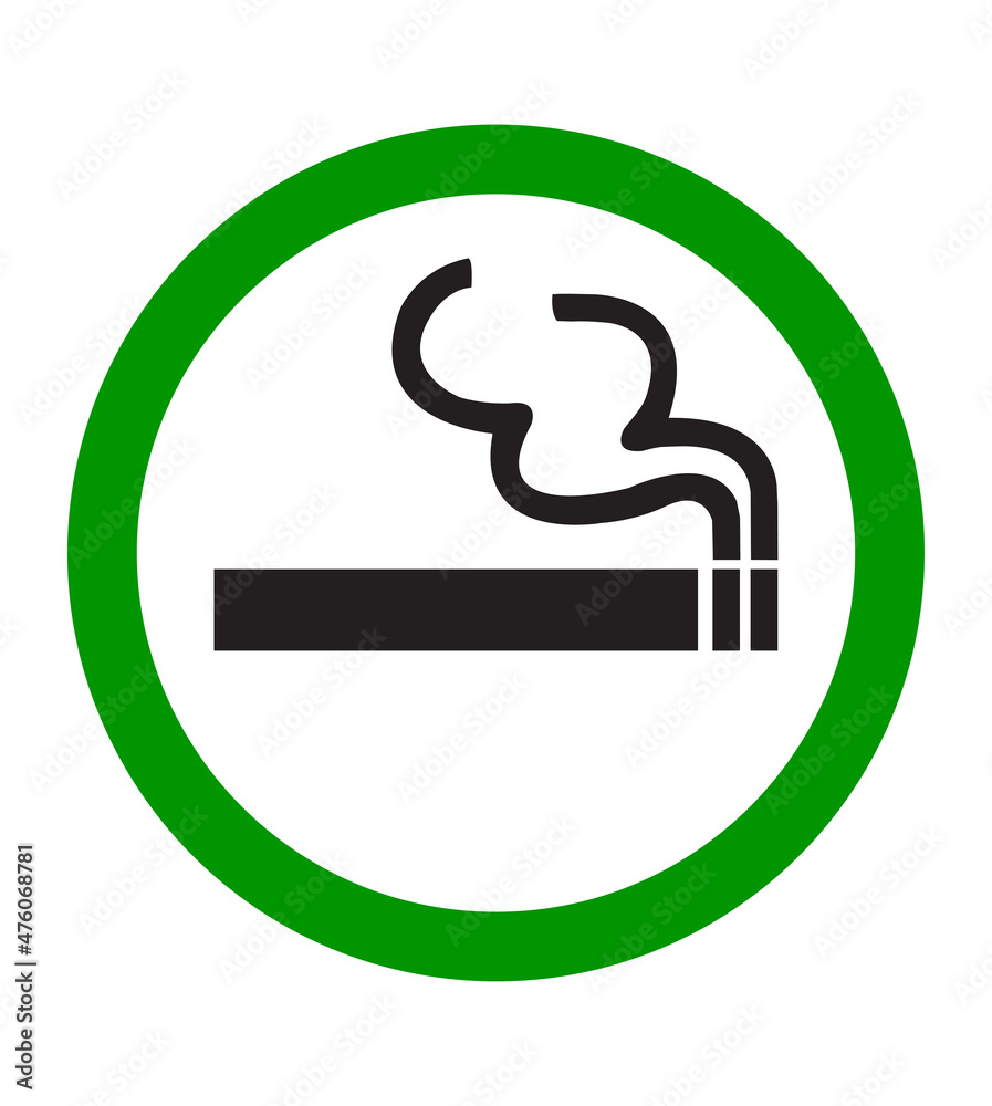 Smoking area sign. Smoking Area sign on white background. SMOKING ZONE ...