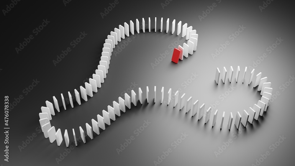 Dominó Effect Conceptual Image That Can Represent Economic Crisis