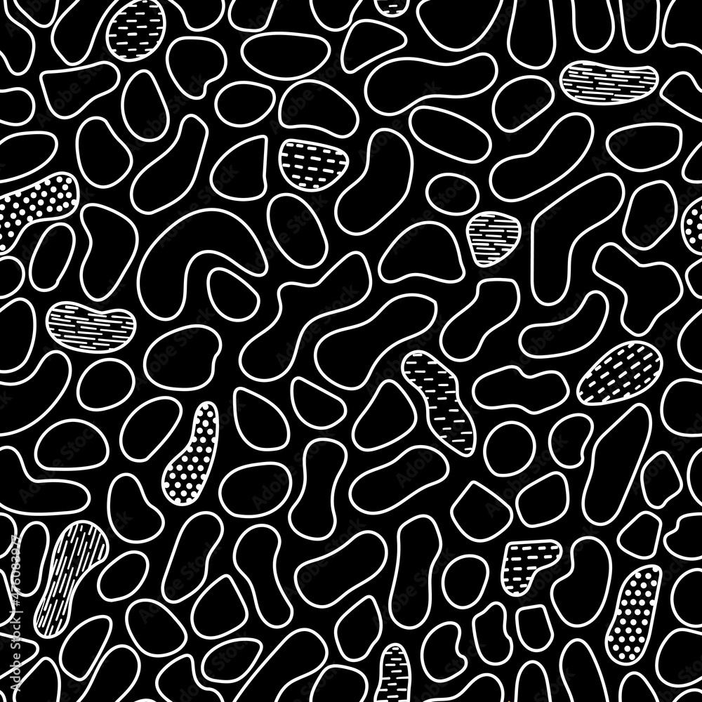 Abstract geometric curves shapes vector pattern. Natural grunge sketch ...