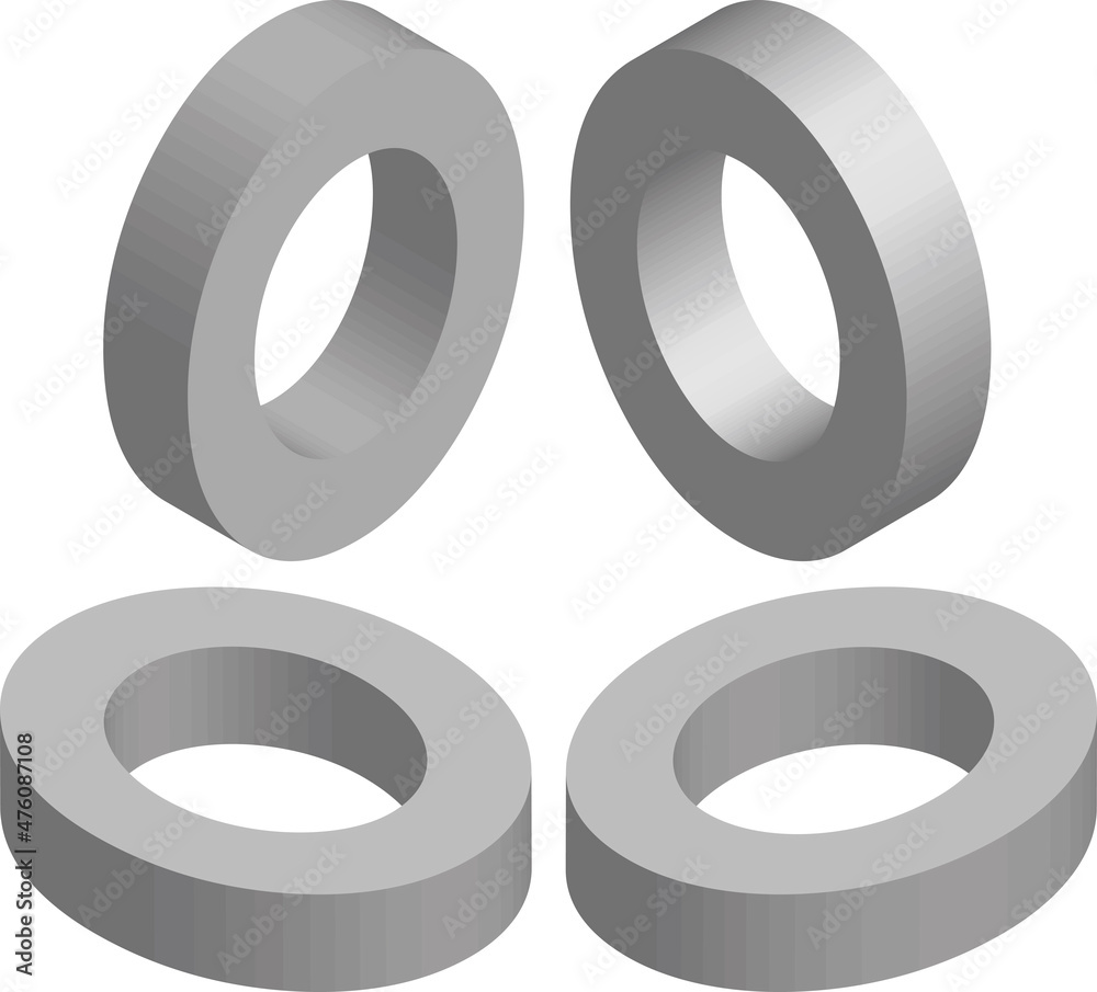 Isometric letter O. Template for creating logos, emblems, monograms ...