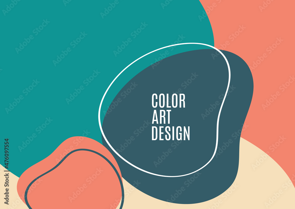 Overlapping circular abstract shapes and lines background. Creative ...