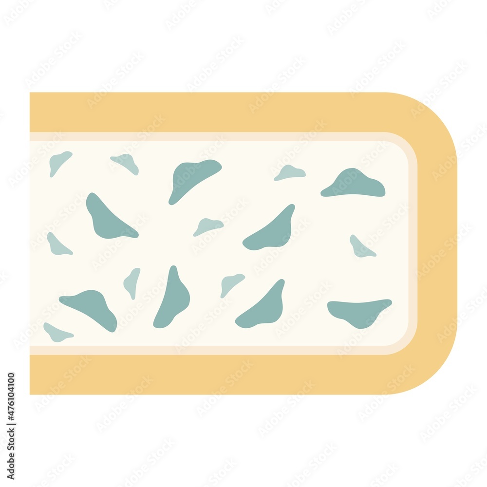blue cheese flat clipart vector illustration Stock Vector | Adobe Stock