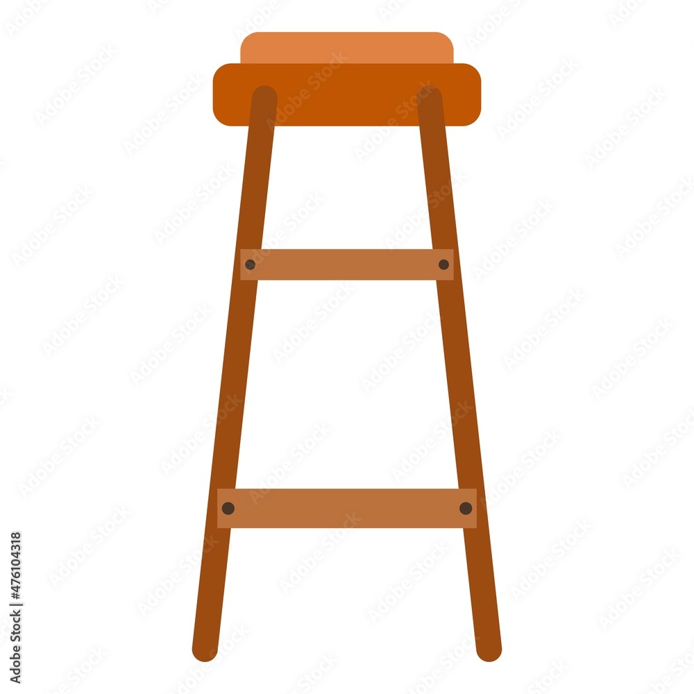 chair kitchen flat clipart vector illustration Stock Vector | Adobe Stock