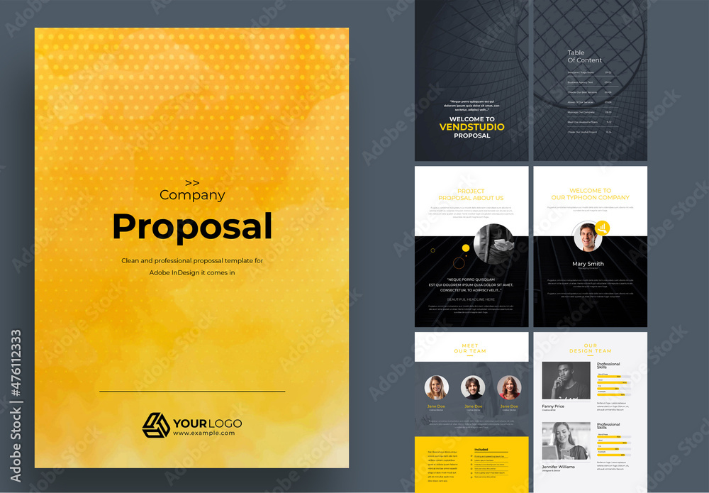 Creative Clean Corporate Project Proposal Stock Template | Adobe Stock
