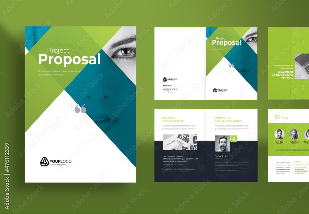 Clean Project Proposal Stock Template | Adobe Stock